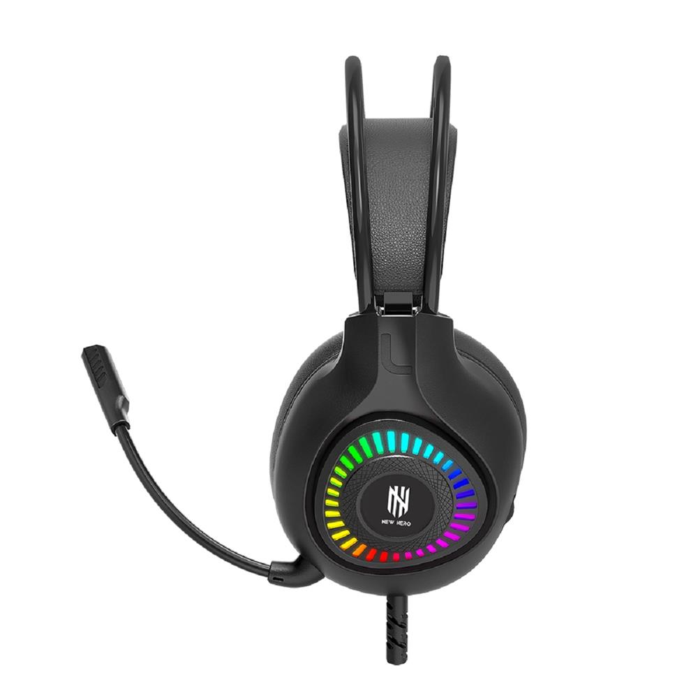Headset Gamer New Hero Striker RGB Conector P2 Drivers 50mm Preto
